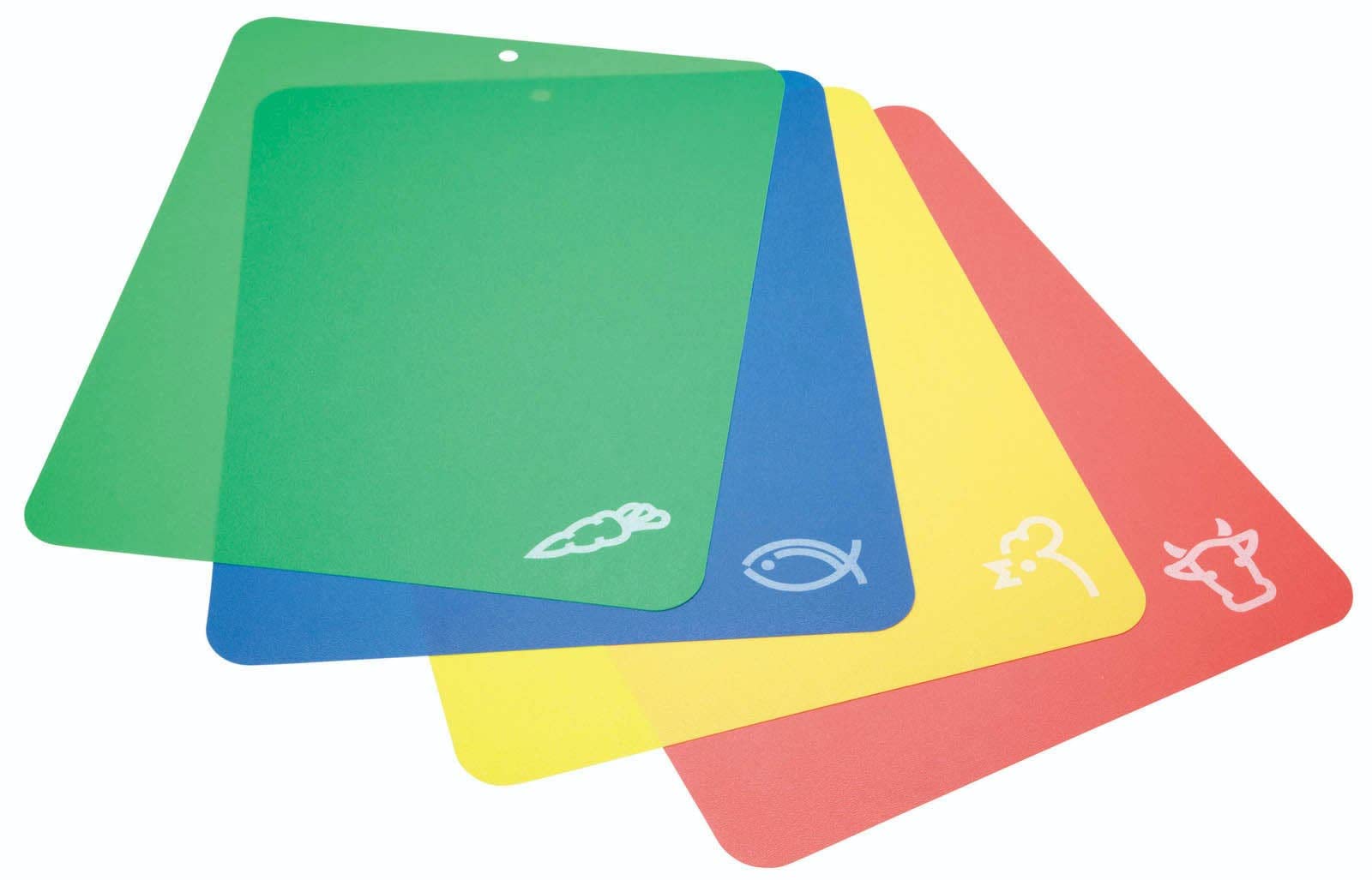 KitchenCraft KCFLEXCUT2 Colour Coded Chopping Board Set, Non Toxic ...