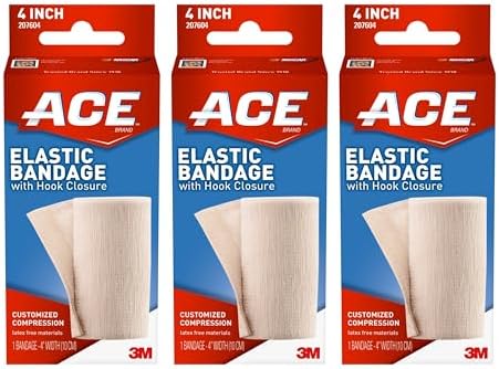 Amazon.com: ACE Elastic Bandage with Hook Closure, 4 Inches Wide, Pack ...