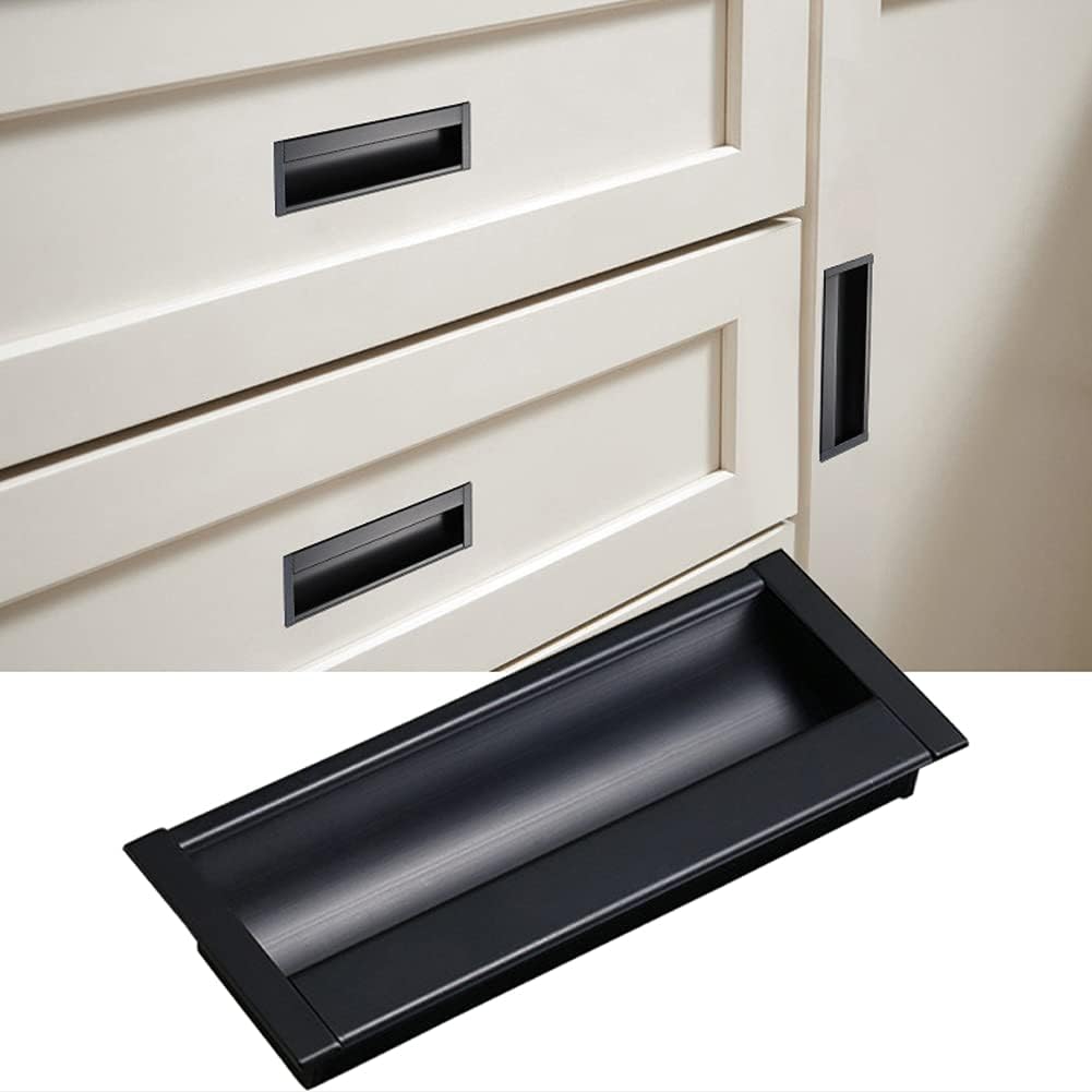 POHOVE 2pcs Rectangular Recessed Flush Handles Sliding Door Handle ...