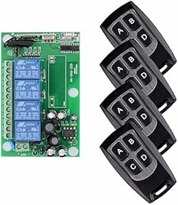 Lejin AC 85V~250V 110V 220V 4CH Wireless Remote Control System/Radio ...