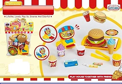 Buy DETOUR STORE Fast Food Party Play Fast Food Set 18 Piece Pretend ...