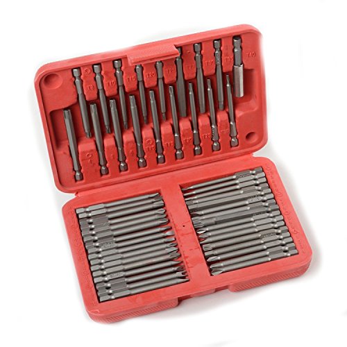 All in One Security Bit Set Torx Hex Pozidrive Bit Set 50pc Extra Long ...
