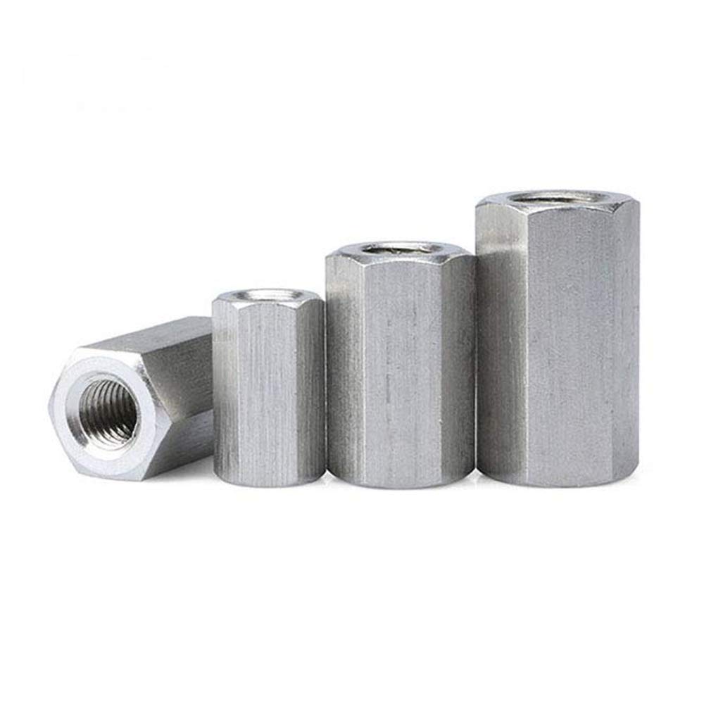 10pcs Coupling Nut M3 M4 Rod Coupling Hex nut 304 Stainless Steel Long ...