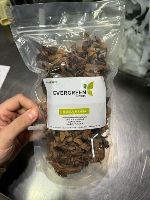 Amazon.com : Evergreen Herbs Flor De Manita Herbs 4 oz. Hand flower ...