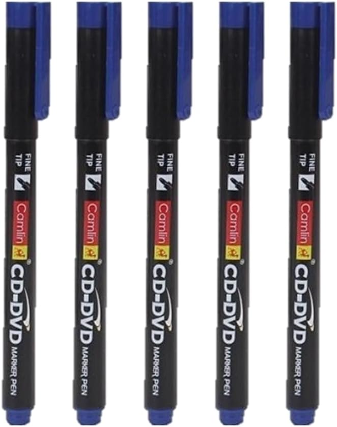 Camlin CD - DVD Marker Pen (Blue) Pack of 5 (Unique) : Amazon.in ...