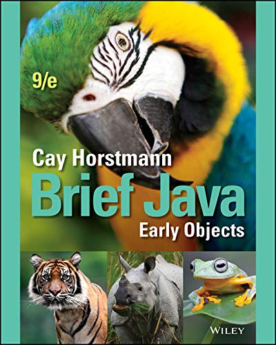 Brief Java: Early Objects, 9th Edition 9, Cay S. Horstmann, eBook ...