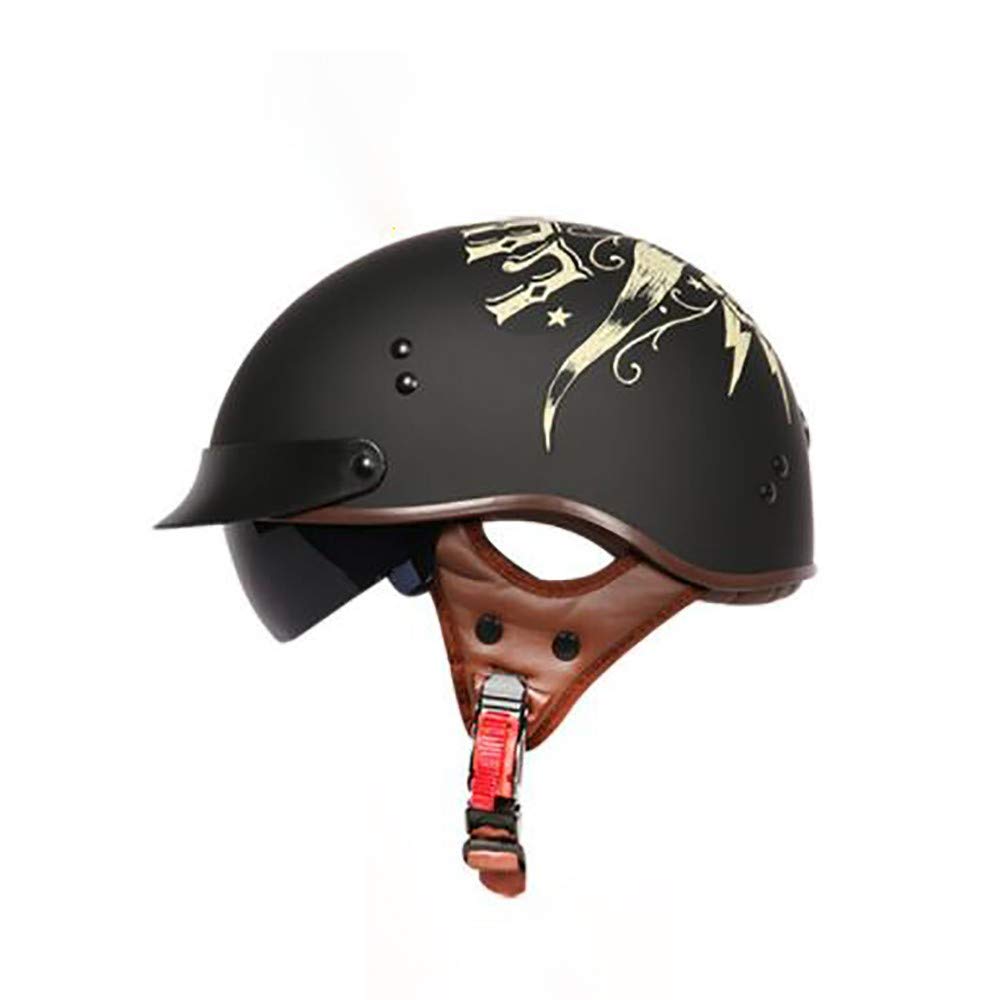 Buy SDKUing Open Face Helmet,Vintage Half Helmets Motorbike Motorcycle ...