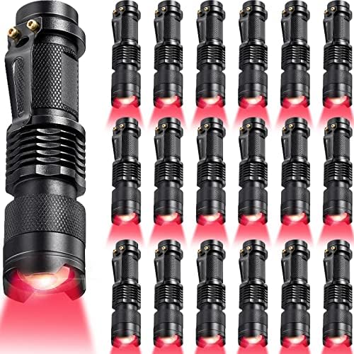 Yahenda 20 Pcs Red Flashlights Bulk Single Mode Red LED Flashlight AA ...