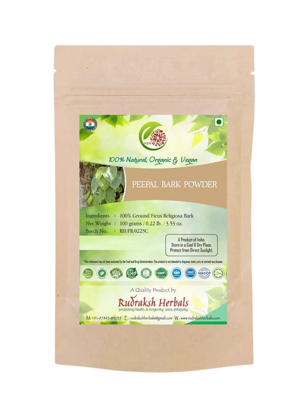 Buy Rudraksh Herbals 100% Pure Peepal Bark Powder - Harness the Power ...