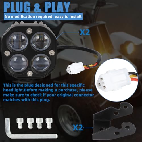 Snapklik.com : 2 X Headlights Head Lights Kit Assembly For YAMAHA ...