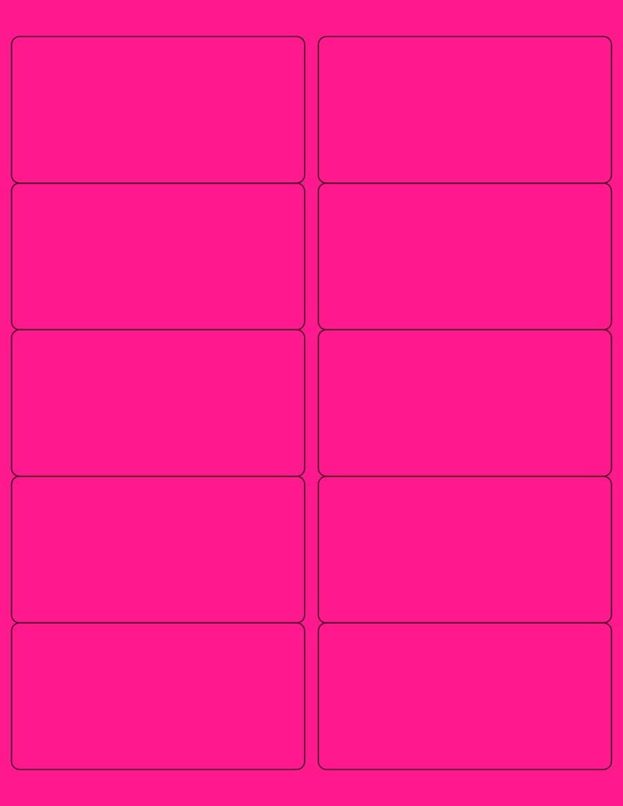 Amazon.com : Premium Label Supply Bright Neon Color Fluorescent ...