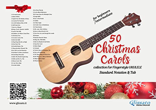 Amazon.com: Ukulele fingerstyle sheet music | 50 Christmas Carols ...