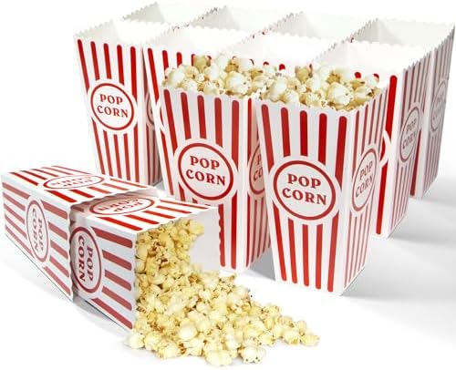 Amazon.com - Tebery 20 Pack Plastic Open-Top Popcorn Boxes Reusable ...