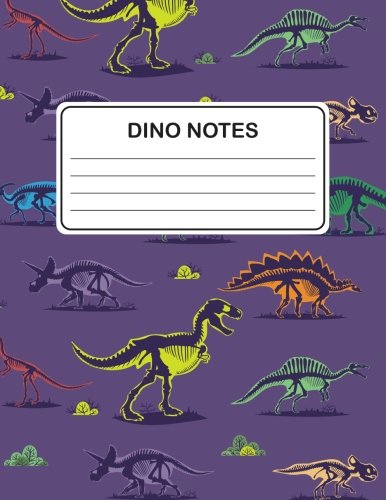 Dino Notes: Lined Dinosaur Notebook (Skeletons of Dinosaurs Design ...
