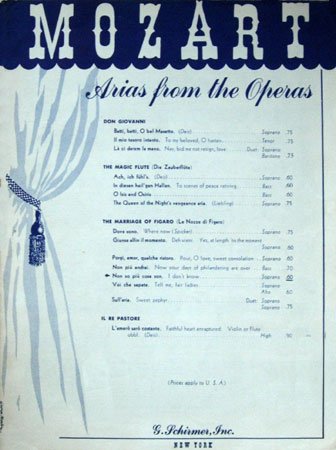 Non so piu cosa son from The Marriage of Figaro - Soprano (Arias from ...