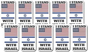 Amazon.com: America Stands with Israel Flag Sticker - Premium Israeli ...
