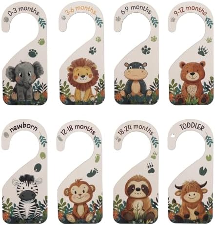 Amazon.com : 8pcs Baby Size Closet Dividers, Wooden Baby Wardrobe ...