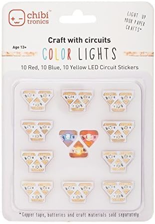 Amazon.com: Chibitronics Circuit Stickers - 10 Red, 10 Yellow, 10 Blue ...
