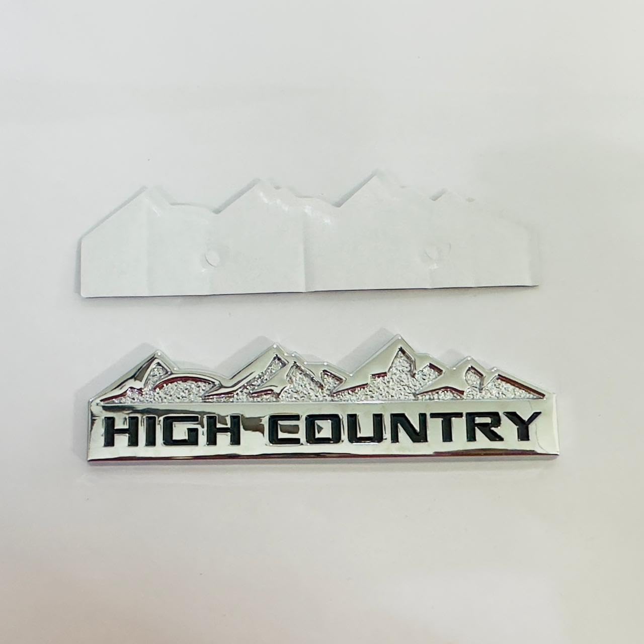 Chrome Black HIGH Country Sticker 12.5cmx3cm Logo Car Bike Metal Logo ...