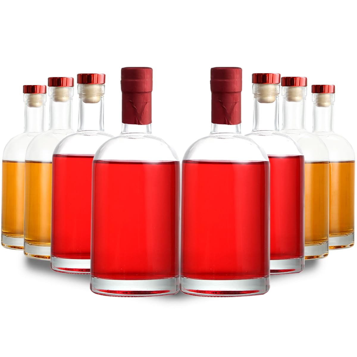 Amazon.com: Danmu 8 Pack Glass Bottles, 12.6oz Glass Bottles with Cork ...