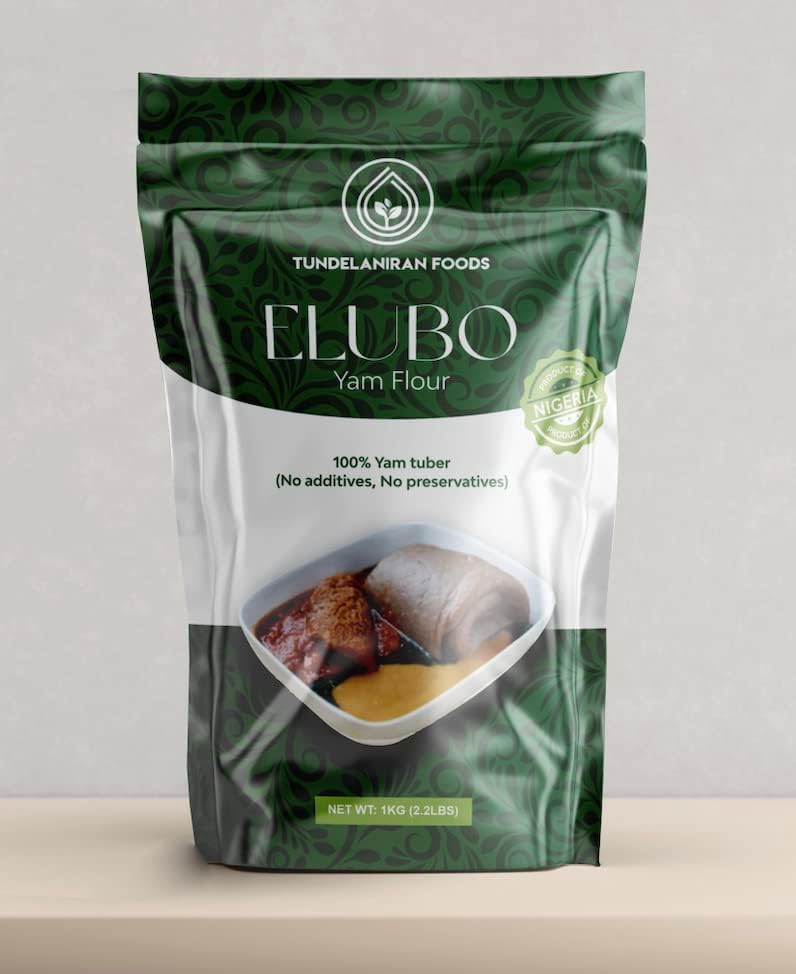 Amazon.com : Yam Flour - Elubo - Pure Grinded Yam Tuber - Not mixed ...