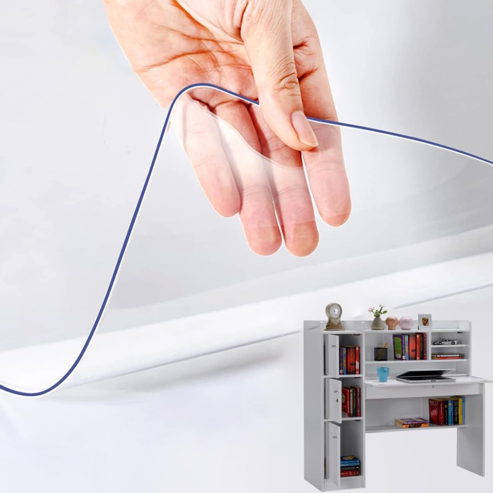 Buy Qlarity Covers 2mm Thick Study Table & Office Table Cover 15.74 X ...