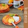 Amazon.com | UP Pumpkin-Shaped Melamine Plates - Fall Harvest Theme ...