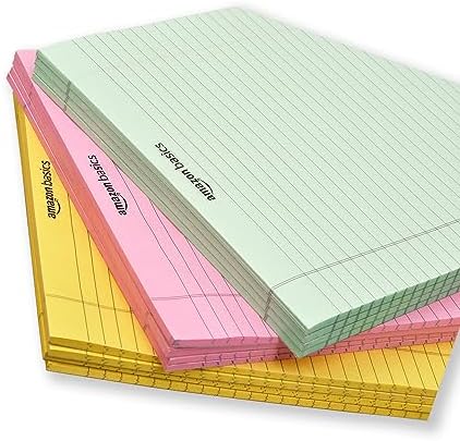 AmazonBasics Wide Ruled 10.5x8.5 - Inch 50-Sheet Lined Writing Note Pad ...