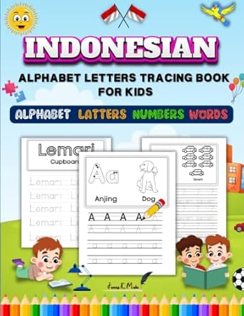 Indonesian Alphabet Letters Tracing Book: Learn to Write Indonesian ...