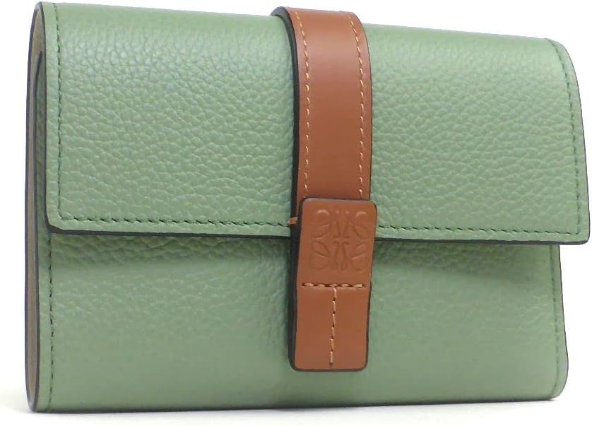 Amazon | [ロエベ] 三つ折り財布 スモール バーティカル コンパクト ウォレット C660S86X01 Rosemary×Tan ...