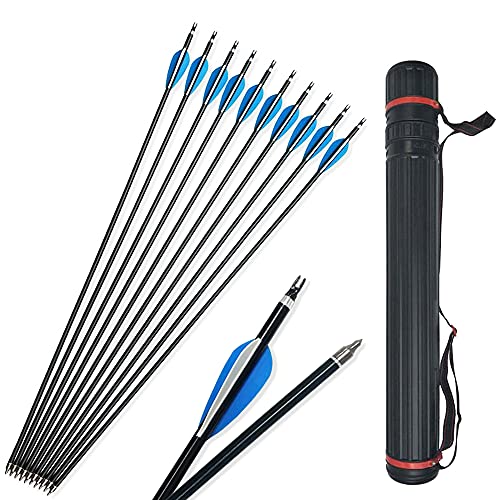 SHARROW 12pcs Archery Aluminum Arrows 30 inch Hunting Target Arrows ...
