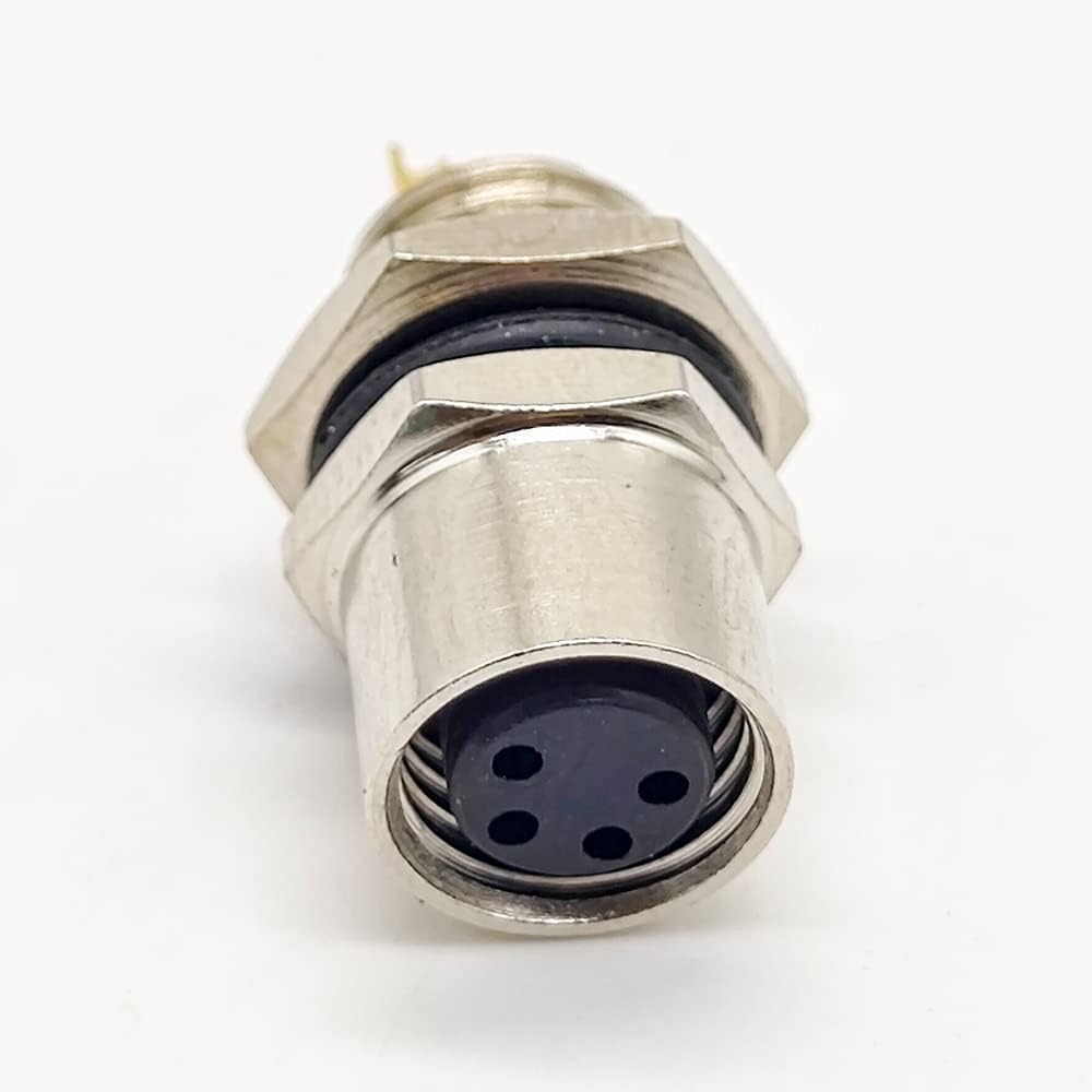 Amazon.com: Elecbee M8 Sensor Cable Panel Mount Cable Connector 4 Pin ...