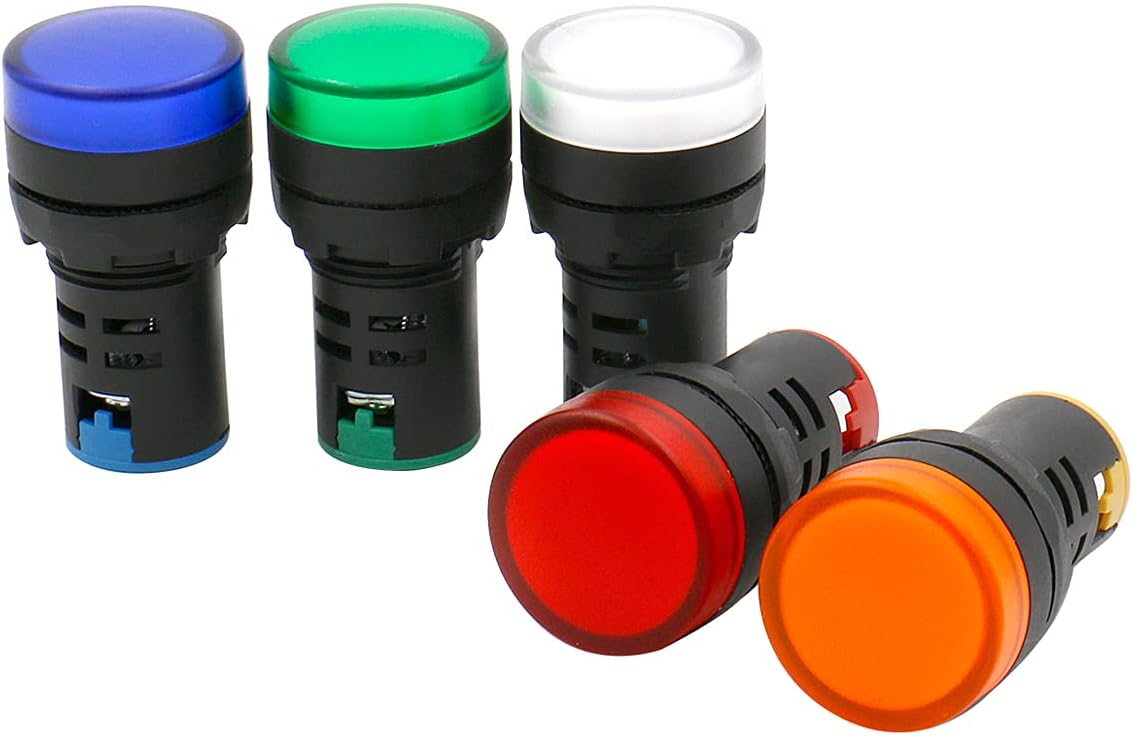 Amazon.com: Baomain AC 220V Electrical Circuit LED Indicator Pilot Lamp ...