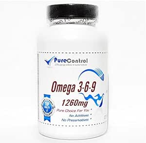 Amazon.com: Omega 3-6-9 (Emulsified Dry) 1260mg // 200 Capsules // Pure ...