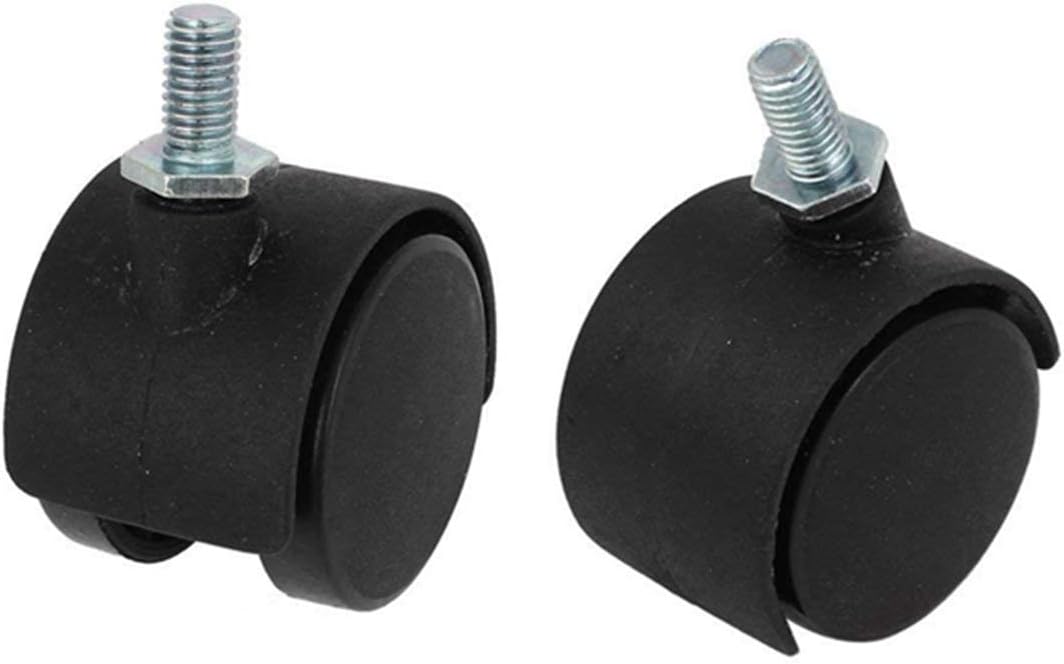 Amazon.com: RANIT 8mm Screw Stem 1.5" Wheel Plastic Swivel Caster, 2 ...