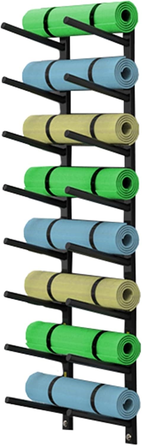 Amazon.com : VimrOd Yoga Mat Storage Rack 8-Shelf Steel Foam Roller ...