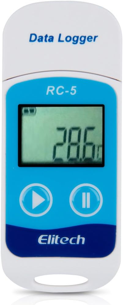 Elitech RC-5 USB Temperature Data Logger Blue Datalogger Temp Recorder ...