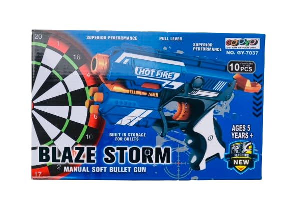 TOY TOY Plastic Blaze Storm Manual Soft Suction Bullet Gun Toy with 10 ...