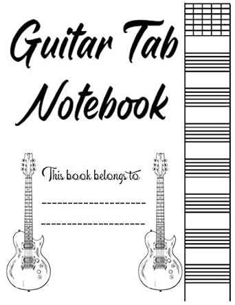 Amazon.com: Guitar Tab Notebook: Blank sheet music notebook for ...