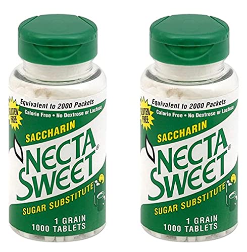 Amazon.com: NSI SWEETENERS Necta Sweet Saccharin Tablets, 1-Grain, 1000 ...