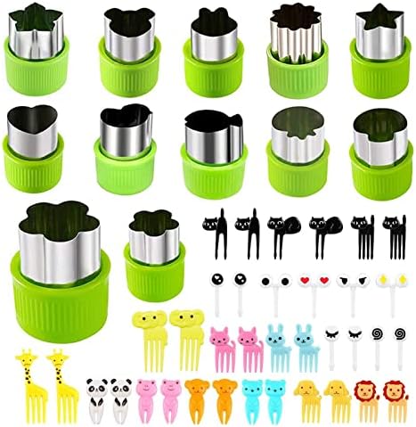 48 Pcs Vegetable Fruit Cutter Shapes Set,BetterJonny 12pcs Stainless ...