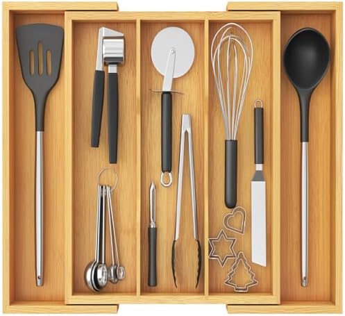 Amazon.com - Lifewit Utensil Organizer for Kitchen Drawer, Expandable ...