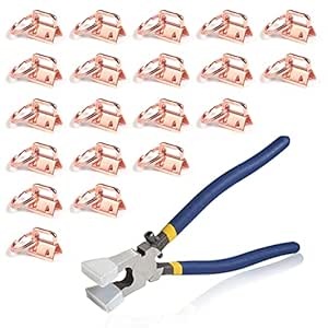 SPEEDWOX 20 Pcs 0.8" Rose Gold Key Fob Hardware Set, 8" Glass Breaking ...