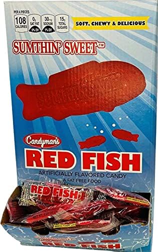 Amazon.com : Candyman's Swedish Red Fish Gummy Candy, 240 Individually ...