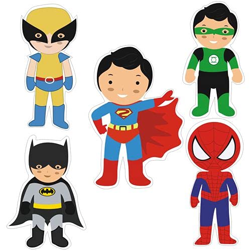 Pretty Ur Party Superhero Theme Paper Cutouts for Birthday Parties ...