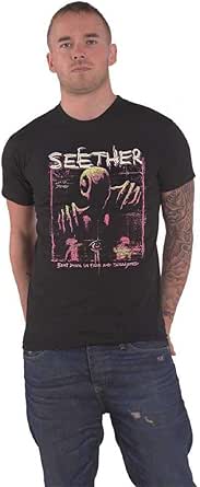 Amazon.com: Seether T Shirt Beat Down Band Logo Official Mens Black ...