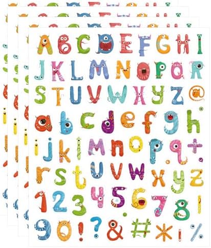 Amazon.com : Letters Stickers Self Adhesive Cartoon Letter Alphabet ...