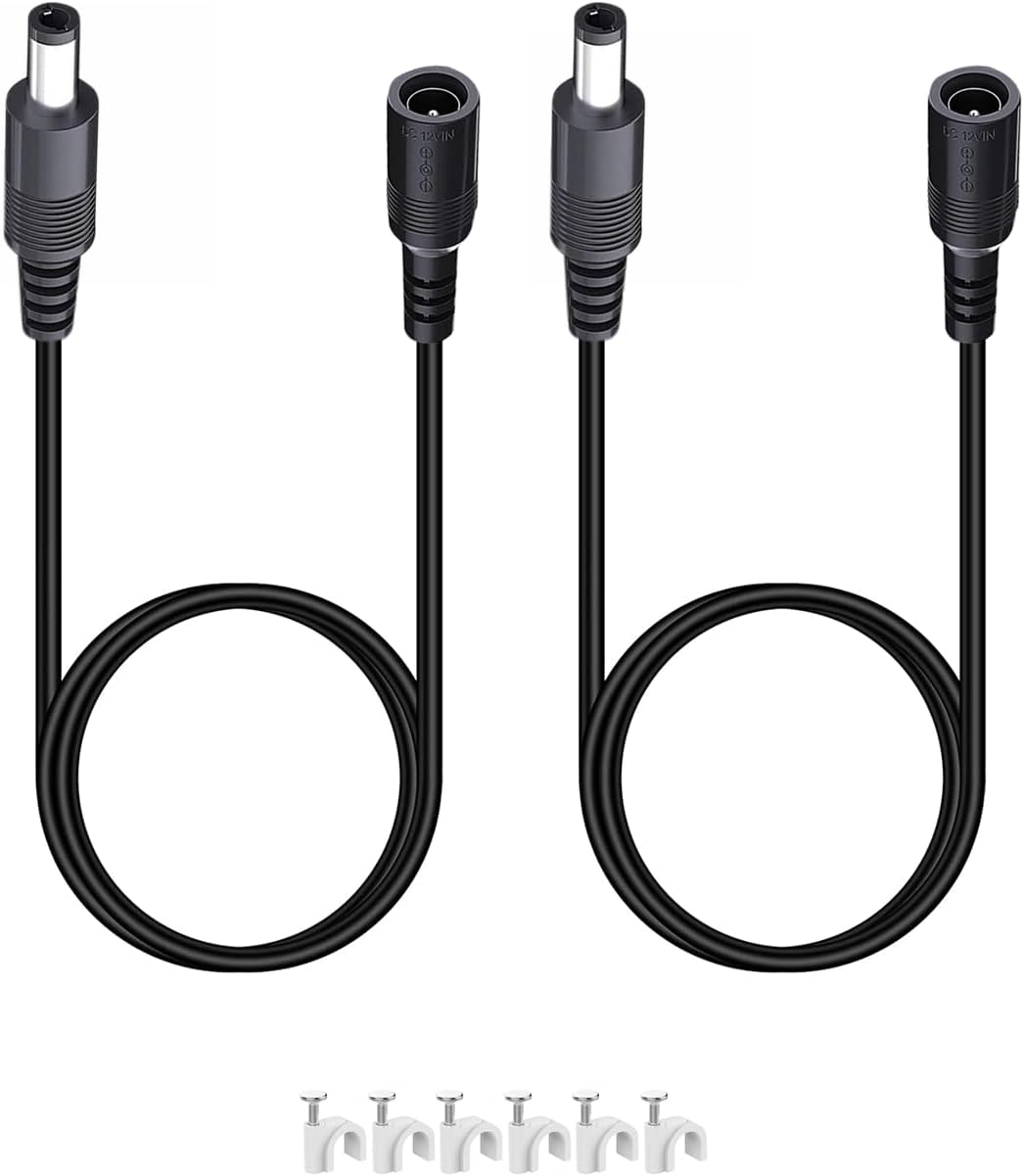 Amazon.com: [2-Pack 3FT]VOLTKARE 3fDC Extension Cord,5.5mm x 2.1mm 12V ...