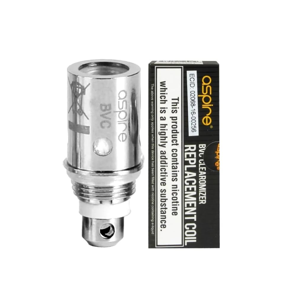 Bobines Bvc 1.8 Ohm Pack 5 Bobines De Remplacement Aspire BVC - 1,8 Ohm ...