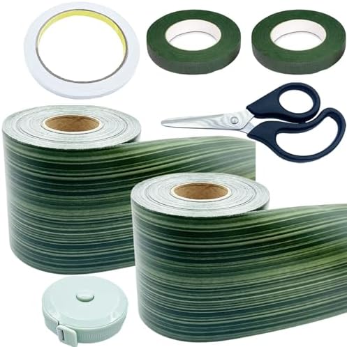 Amazon.com: Yuxung 2 Pcs 4'' 50 Yard Dark Green Ti Leaf Floral Ribbon ...